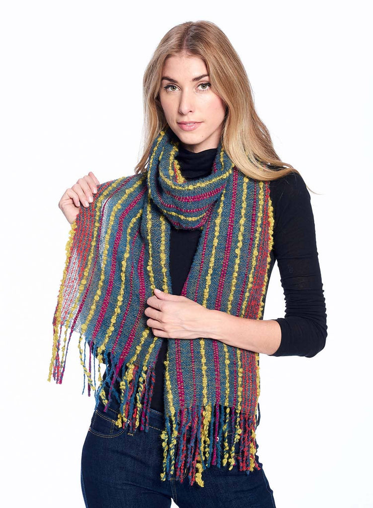 Alpaca Fringe Scarf - Boucle - Starlight – Lodi Alpacas Uptown